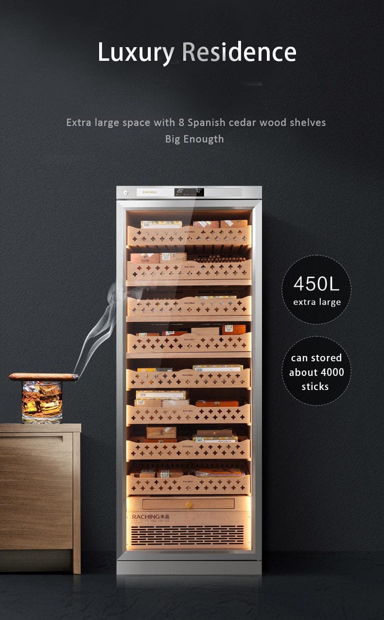 Raching CT48A Cigar Humidor Cabinet: Fully Automatic | 3000 Cigars ...