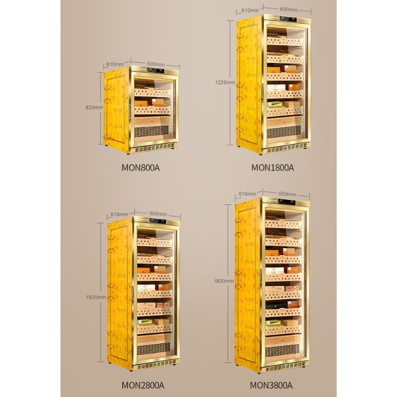 Raching MON1800A Precision Climate Controlled Humidor | 900 Cigars ...
