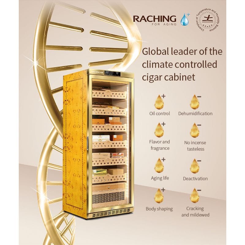 Raching MON3800A Precision Climate Controlled Humidor | 1500 Cigars ...