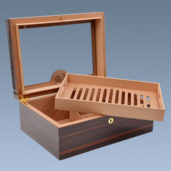 Rein Glass Top Premium Desktop Humidor | 75 Cigars - Your Elegant Bar