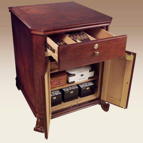 The Montegue End Table Cigar Humidor Cabinet - Your Elegant Bar